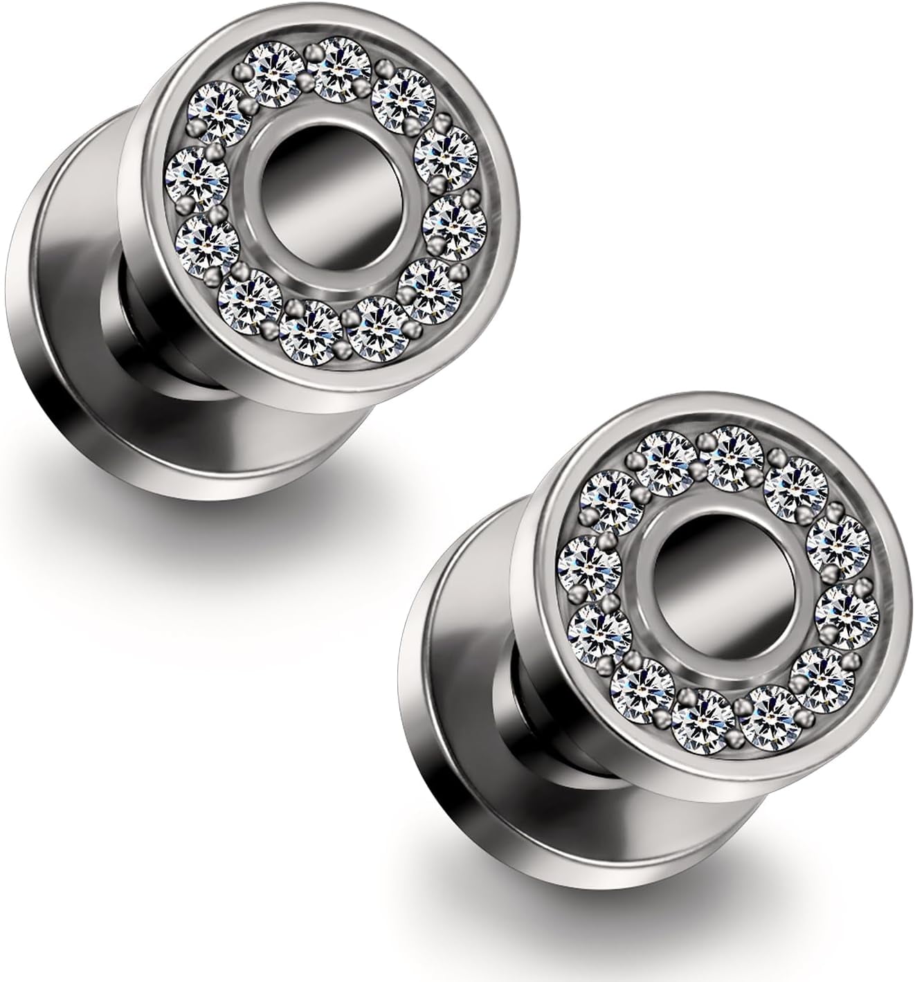 6G 4G 2G 0G 00G F136 Titanium Ear Gauges Screw Fit Flesh Tunnels Plugs ...