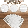6G Steel Ruler 6 Pcs Mixed Metal Stencil Wood Stencil Templates ...