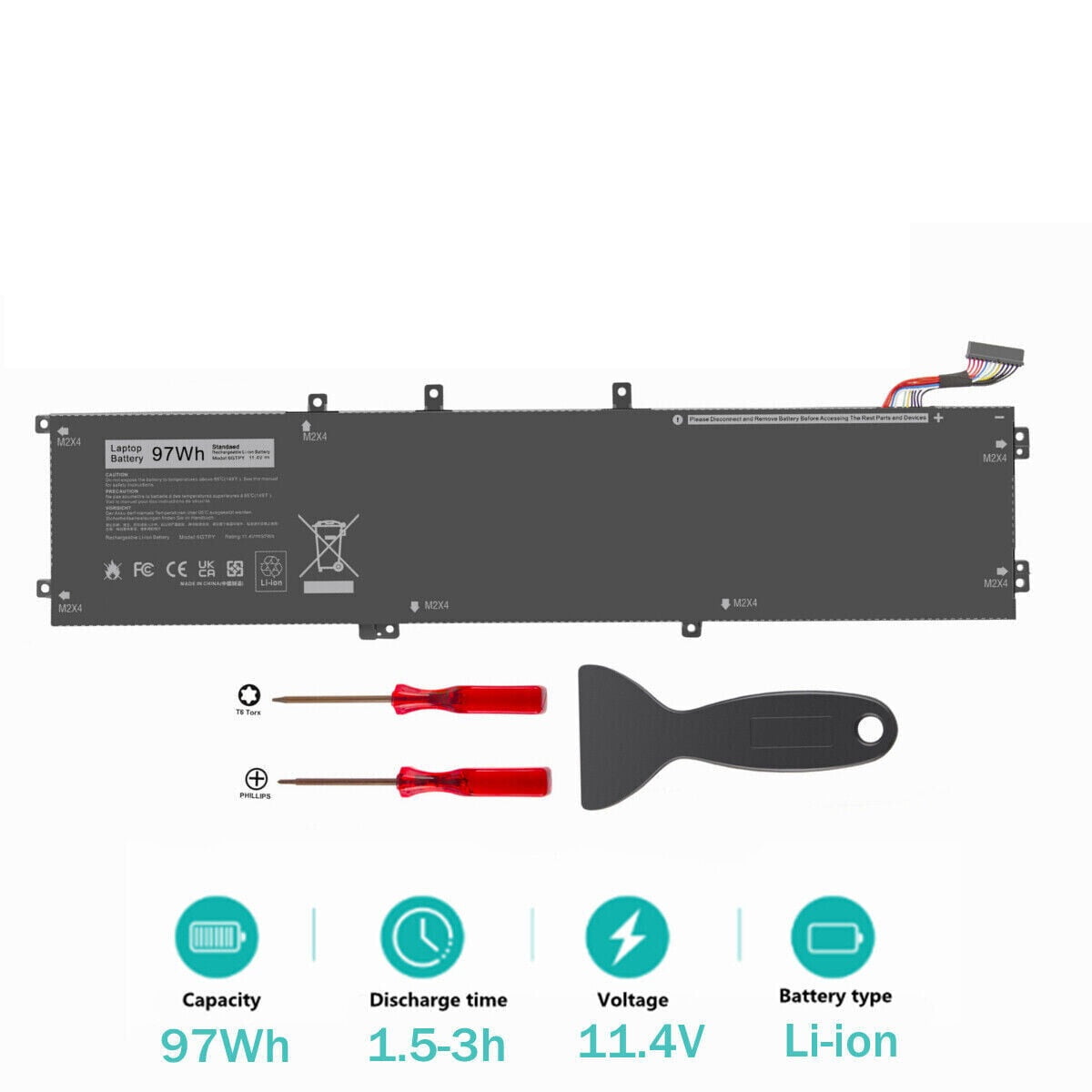 6GTPY Battery for Dell XPS 15 7590 Series - Walmart.com