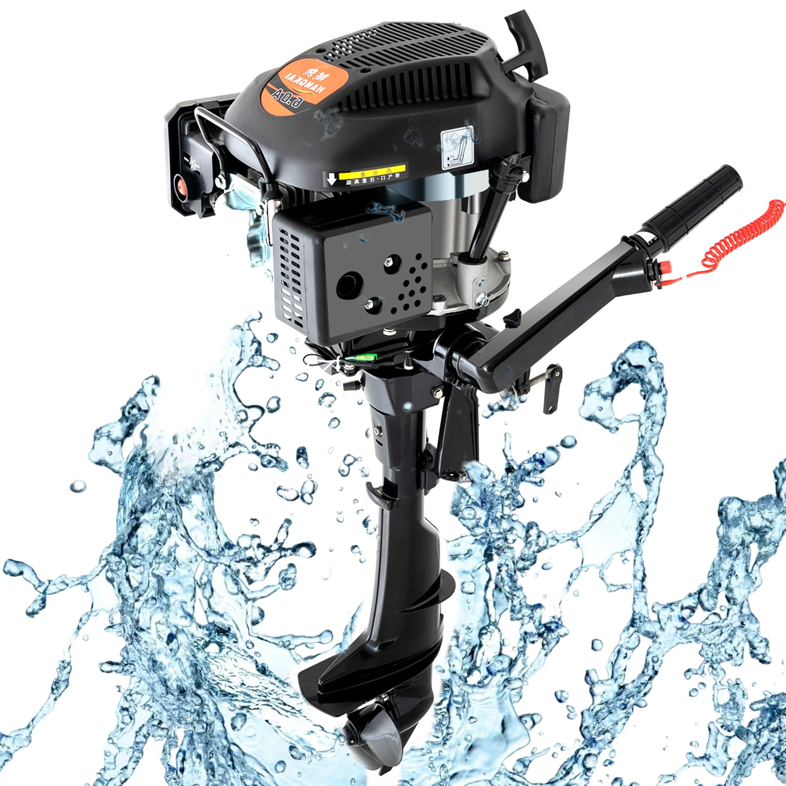 6HP 4 Stroke Outboard Engine Motor Single Cylinder Fishing Boat Motor ...