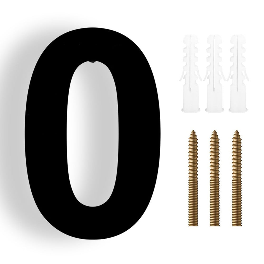 6In 304 Stainless Steel Black Floating House Door Numbers Sign Building ...