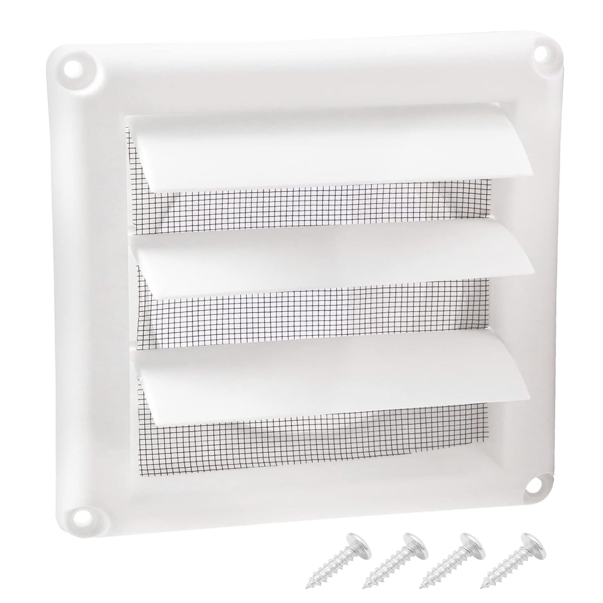6Inch Louvered Vent Cover Stops Birds Nesting for Outside Dryer Exhaust ...