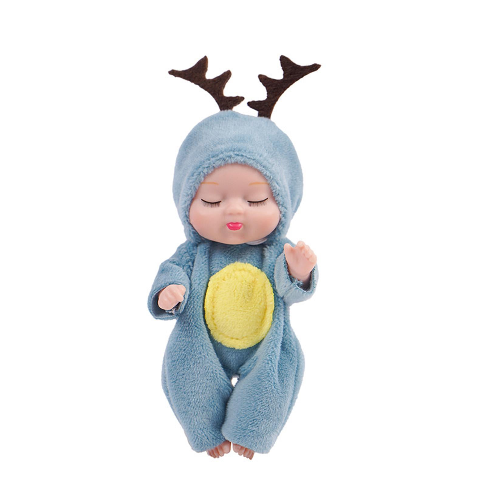 6Inch Reborn Dolls Silicone Full Body Sleeping Mini Doll Lifelike Baby ...