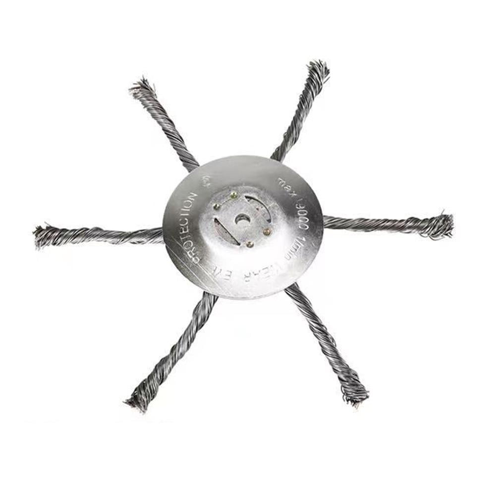 6Inch Steel Weed Eater Trimmer Head with 6 Blades, Wire Rotary Brush ...