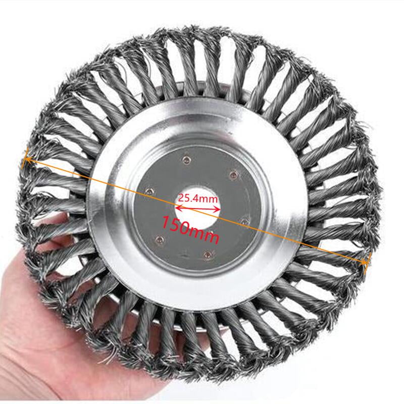 6Inch Steel Wire Wheel Brush Disc Weed Brush Cutter Head Garden Weed ...
