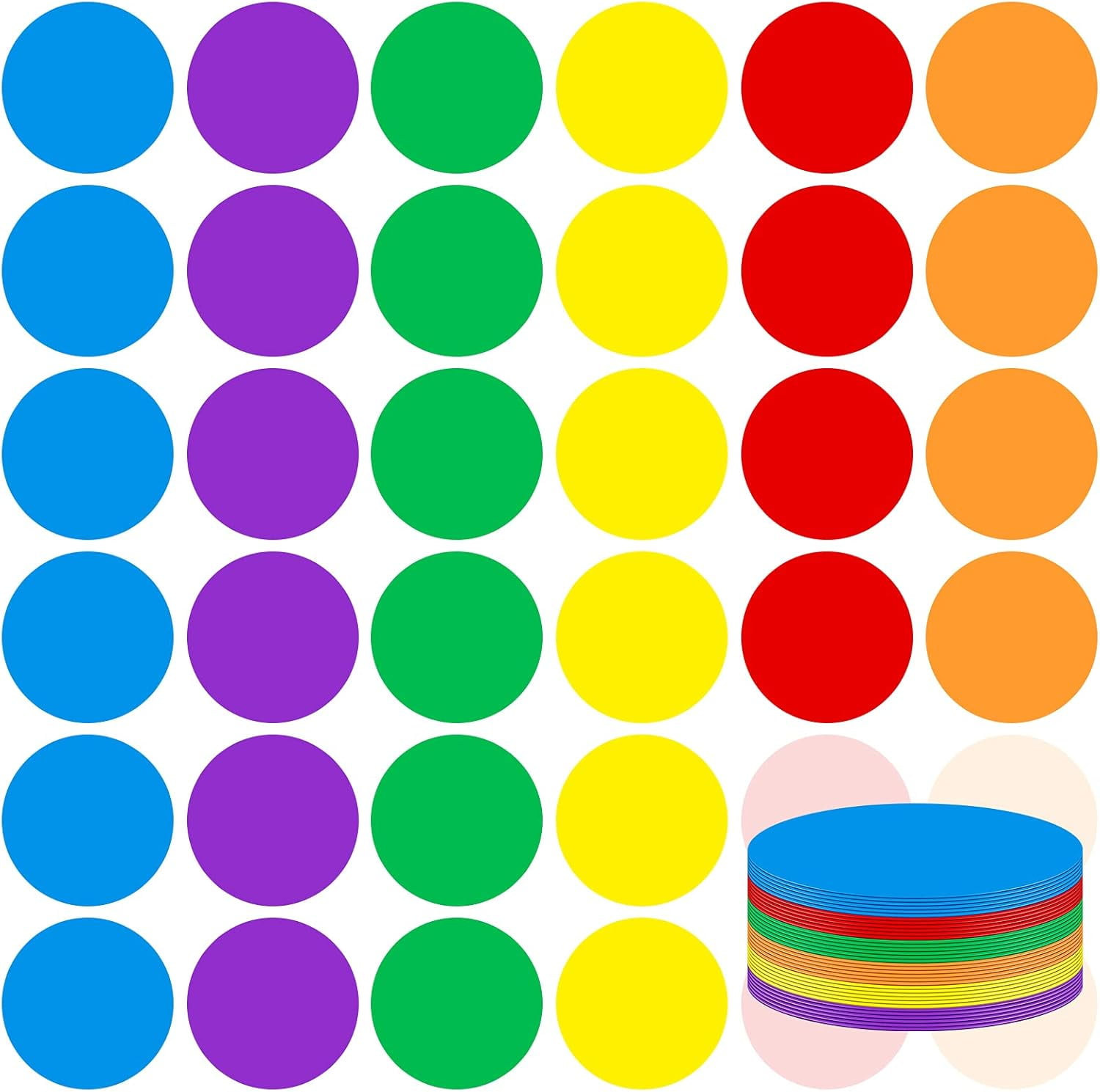 6Inch Vinly Floor Stickers Floor Dots for Classroom Classroom Floor ...