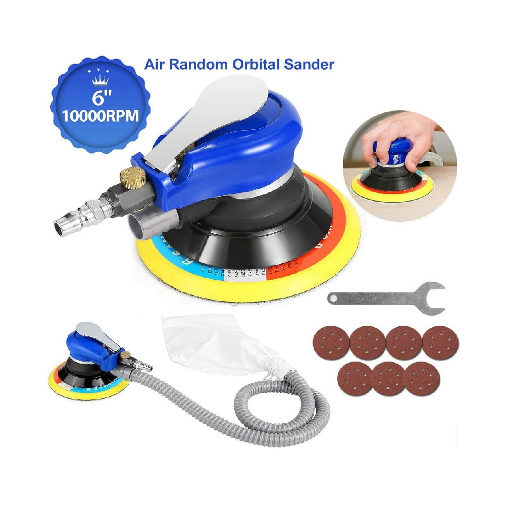 6Inches Air Random Orbital Palm Sander Auto Body Orbit DA Sanding with ...