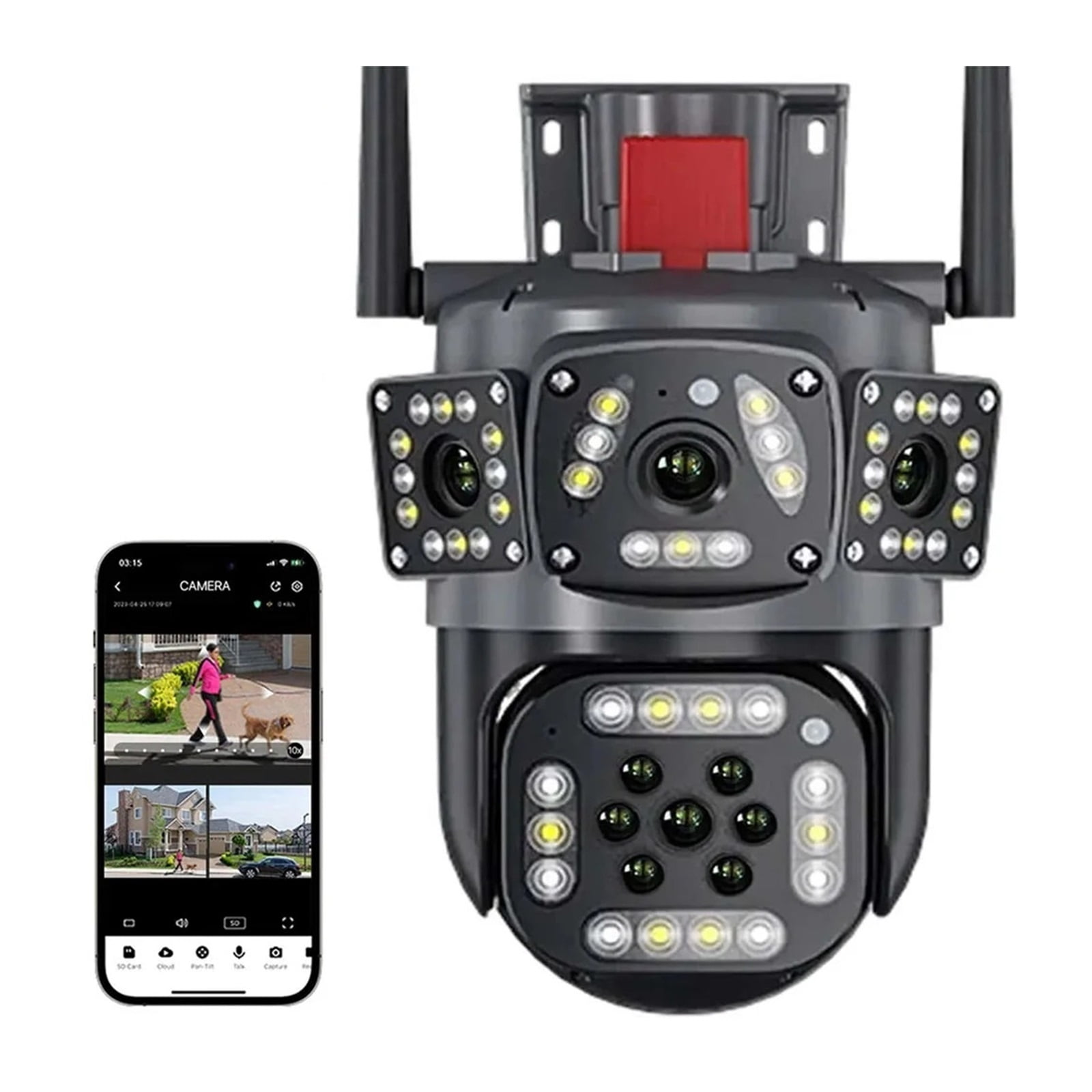 6K 12MP IP Street Camera Outdoor 360° Video Surveillance Security ...