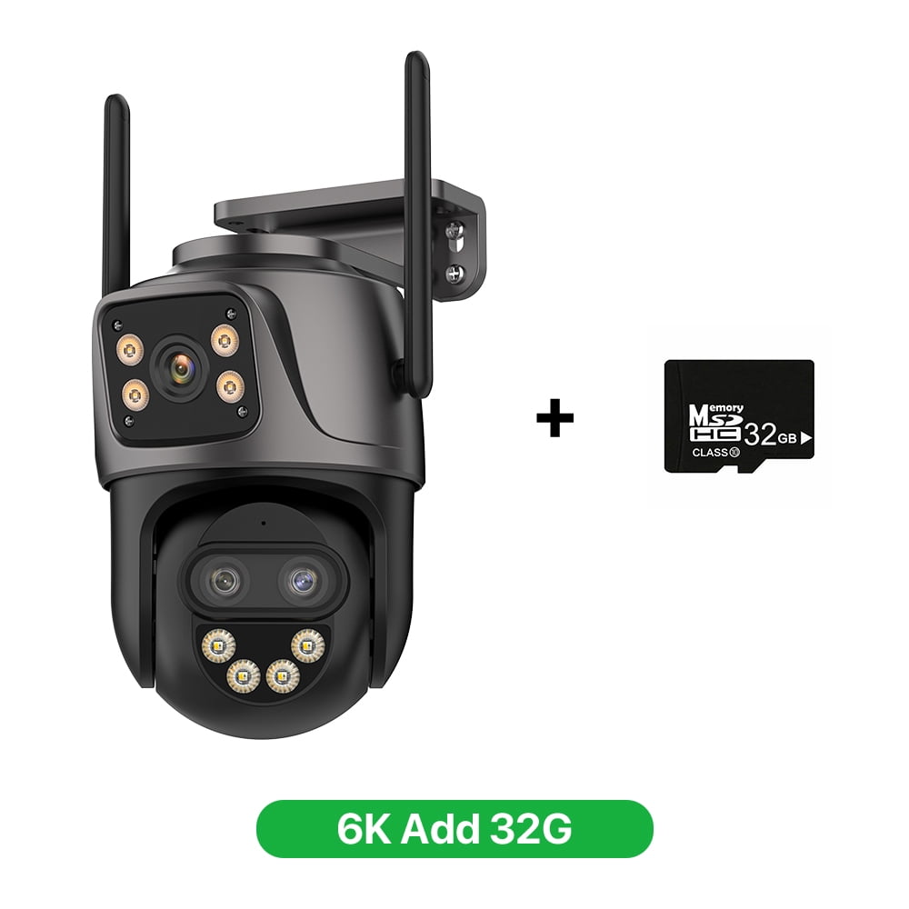 6K 9MP HD IP Camera Outdoor Three-Lens External WiFi Camera 4K 8MP Dual ...
