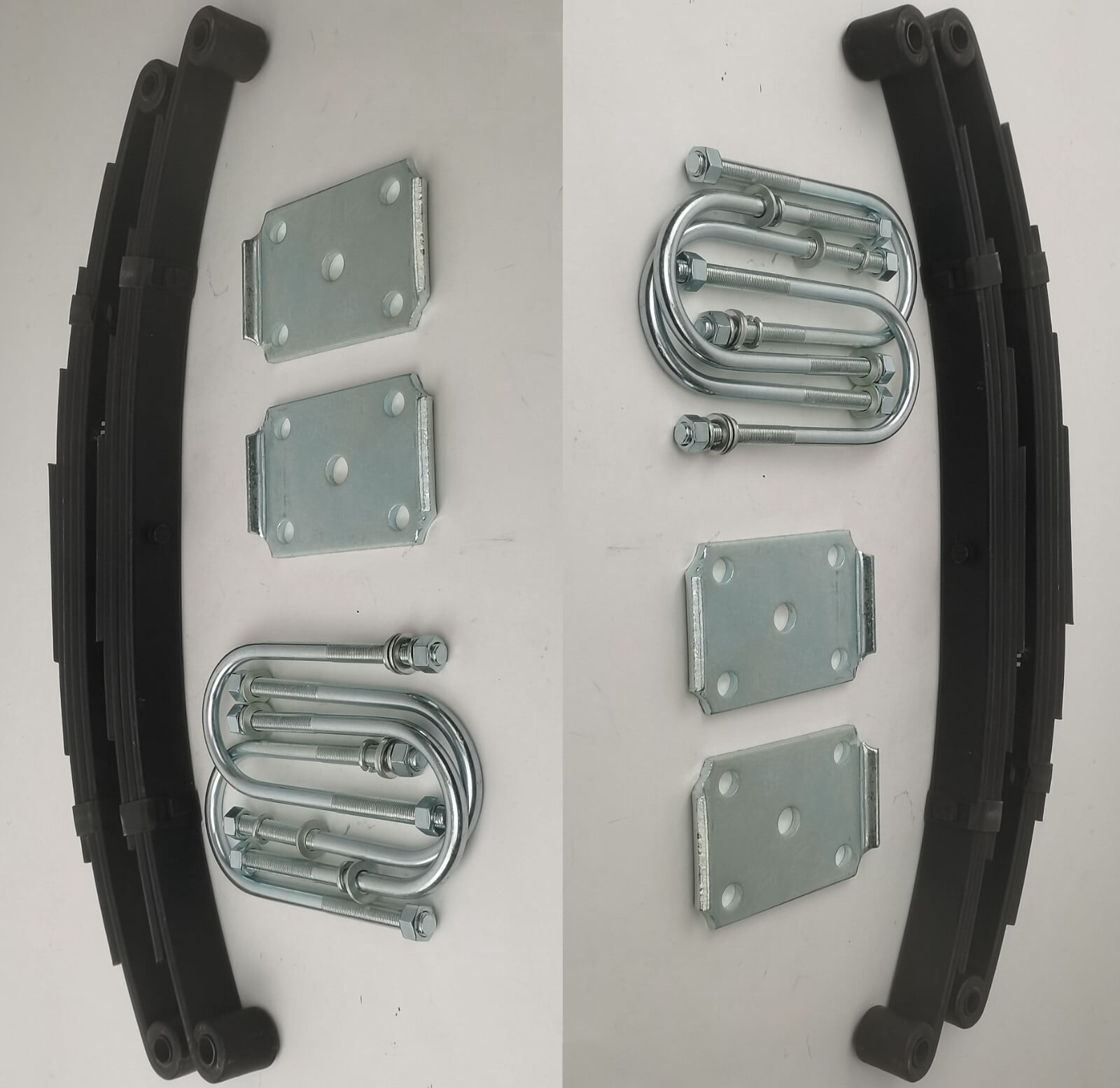 6K Tandem Trailer Axle Suspension Kit (4) Leaf Springs and U-bolt Kit ...