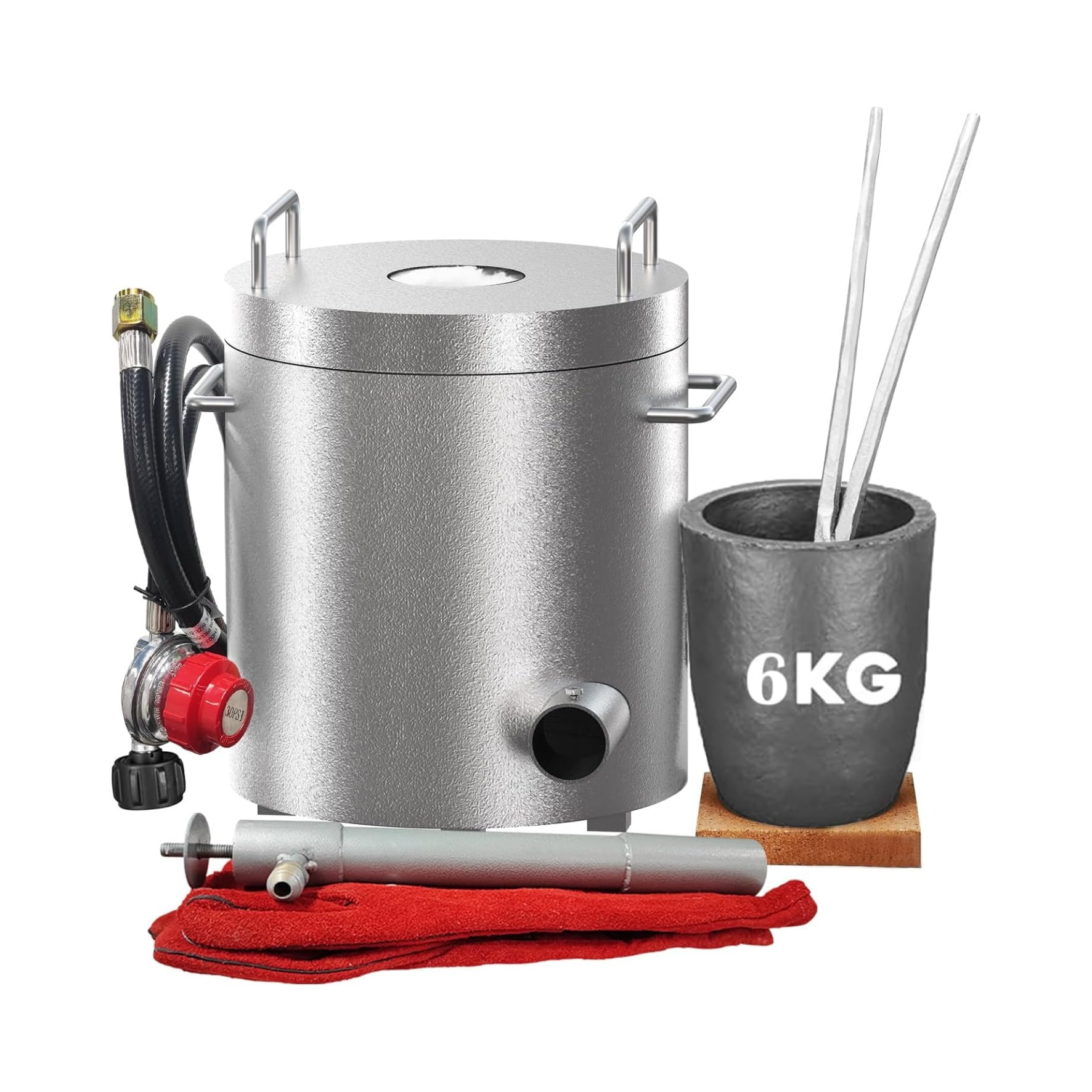 6KG Propane Melting Furnace Kit, Large Capacity 2372°F High Foundry ...