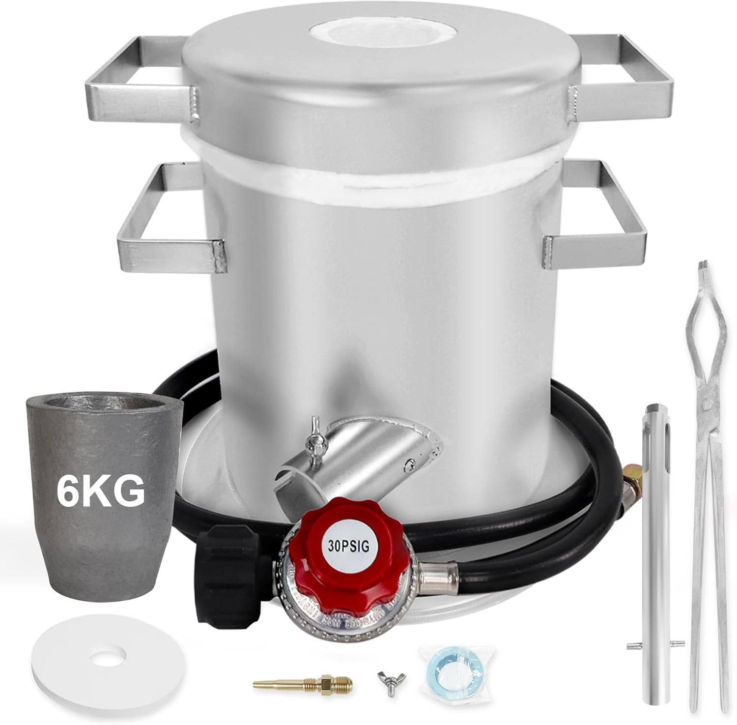 6KG Stainless Steel Propane Melting Furnace with Graphite Crucible ...