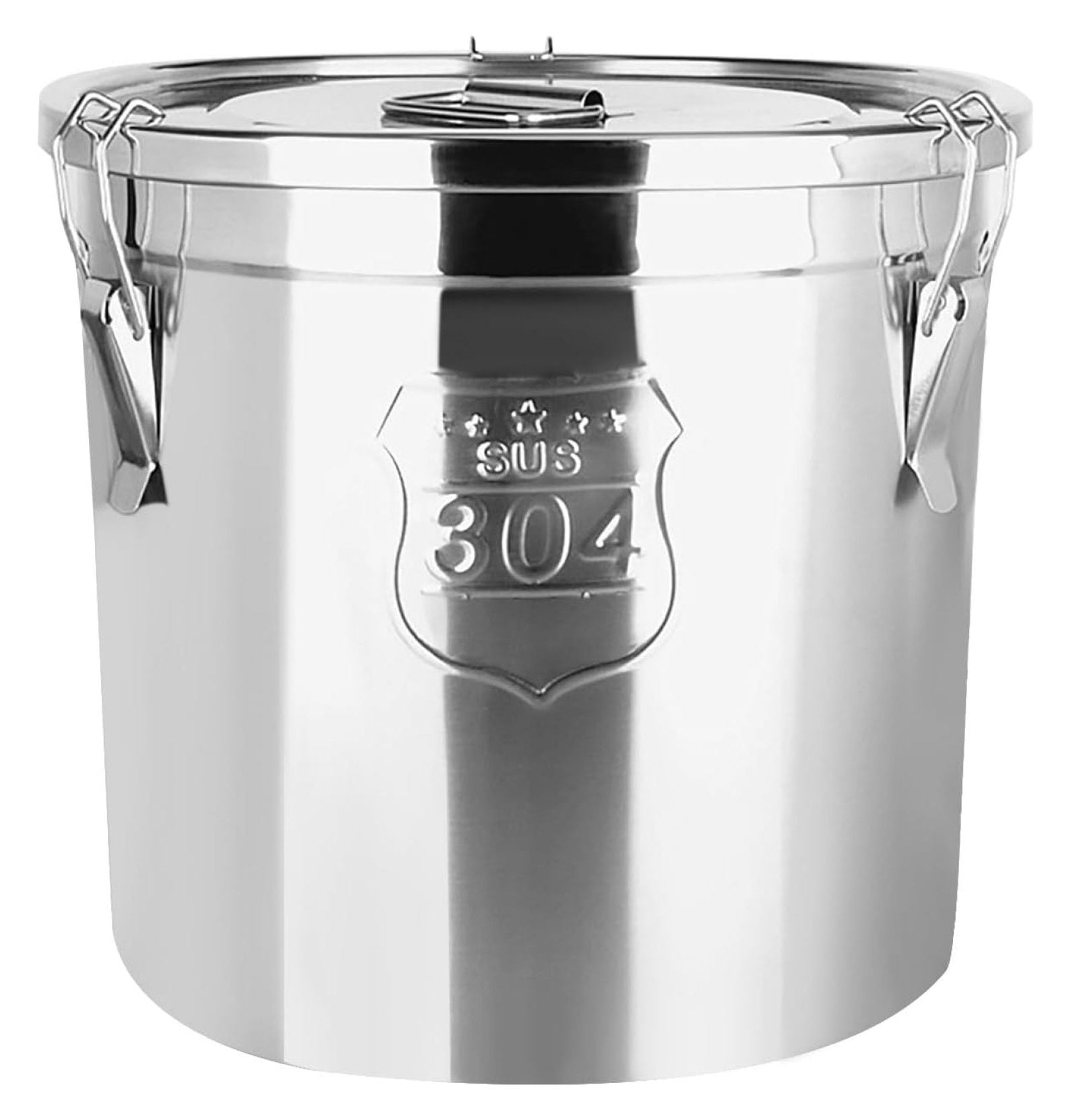 6L 304 Stainless Steel Airtight Canister for Kitchen, Metal Coffee ...