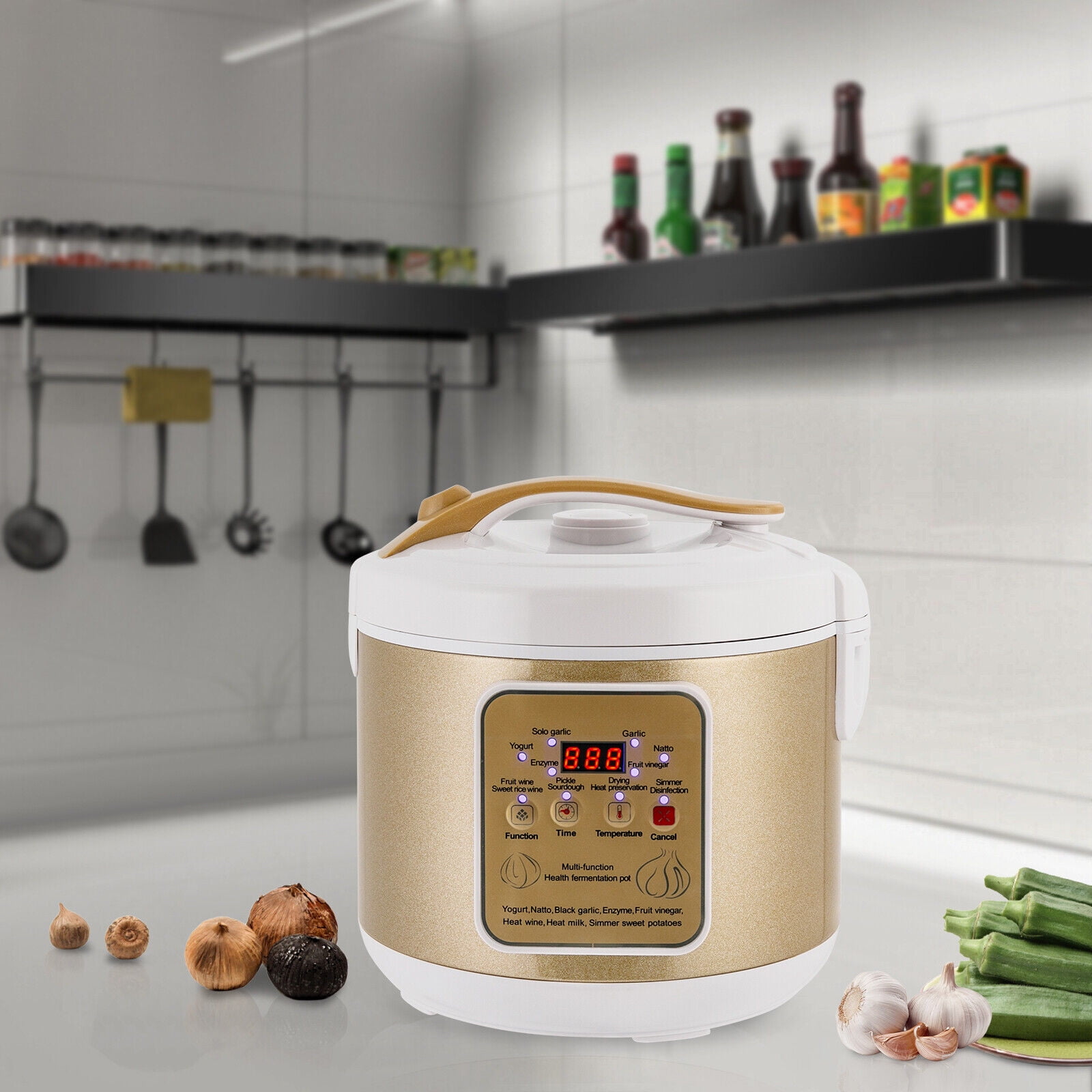 6L 90W Intelligent Automatic Black Garlic Fermenter Maker Machine Timable Box - Walmart.com