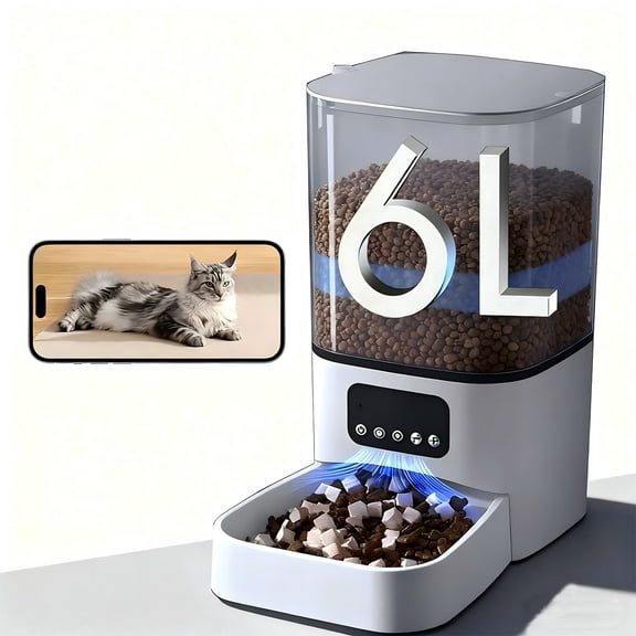 Geeni Pet Connect: 7L Automatic, WiFi-Operated, Programmable Pet Feeder ...