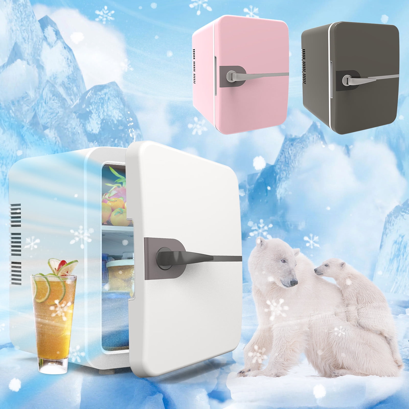 6L Car Refrigerator - Mini Refrigerator for Car/Home, Small Portable ...