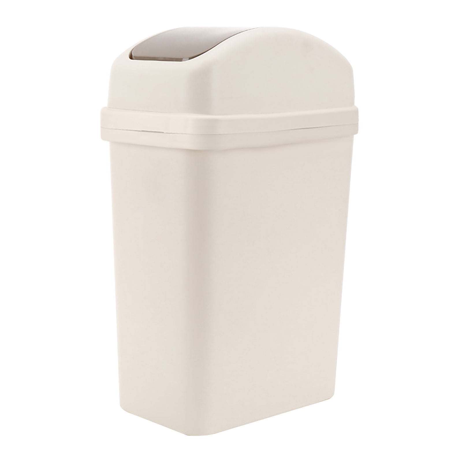 6L Dual-Action Swing Lid Trash Can for Home, Kitchen, and Bathroom ...