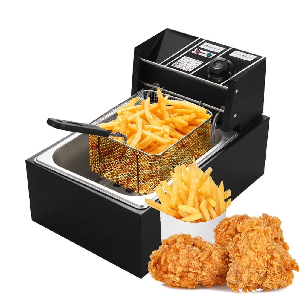 6L Electric Deep Fryer with Removable Oil Filtration Basket 1.7KW ...