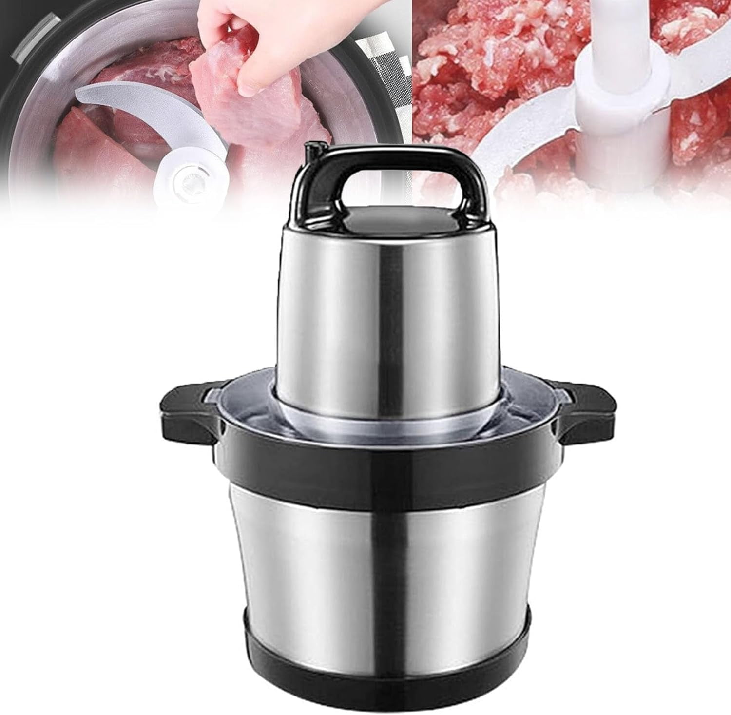 6L Electric Food Processor, Household Meat Grinder, Stainless Steel ...