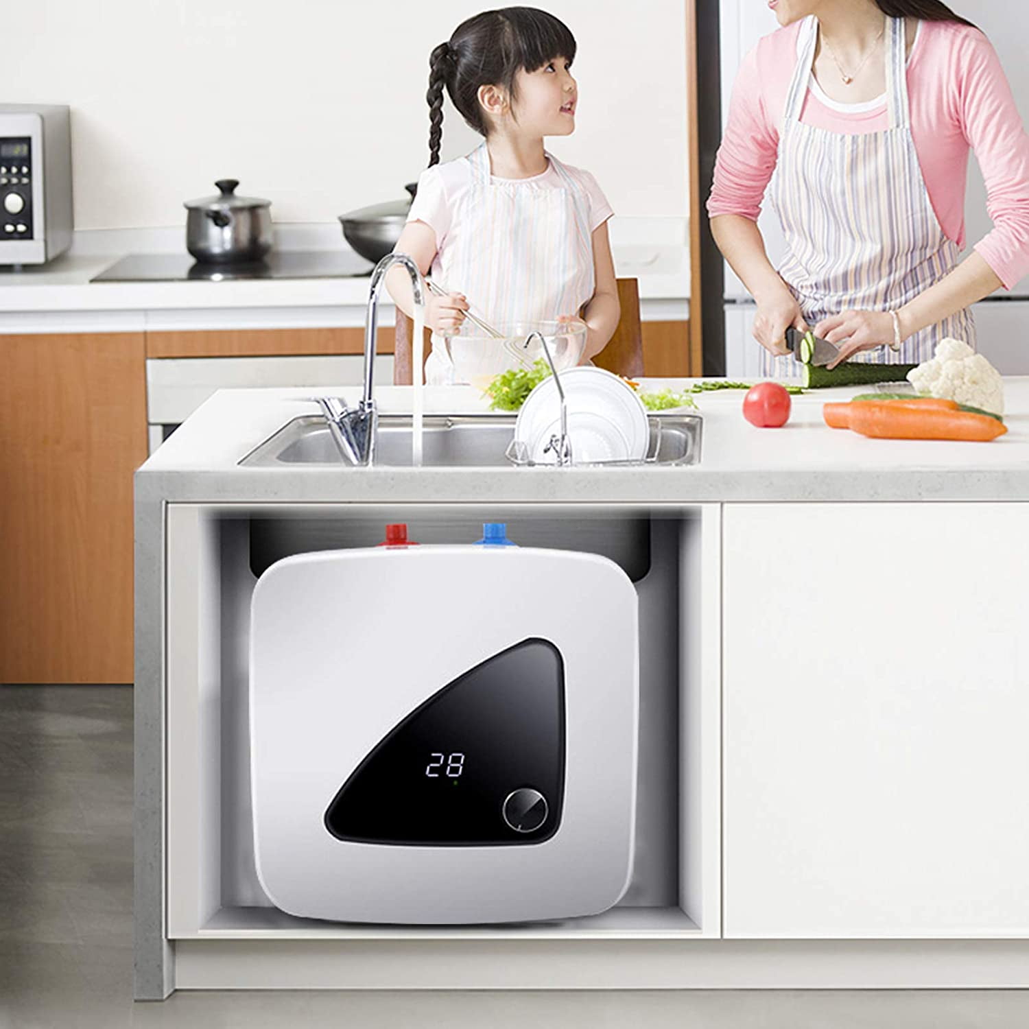 6L Electric Instant Hot Water Heater Storage Tank 30-65℃ for Shower ...