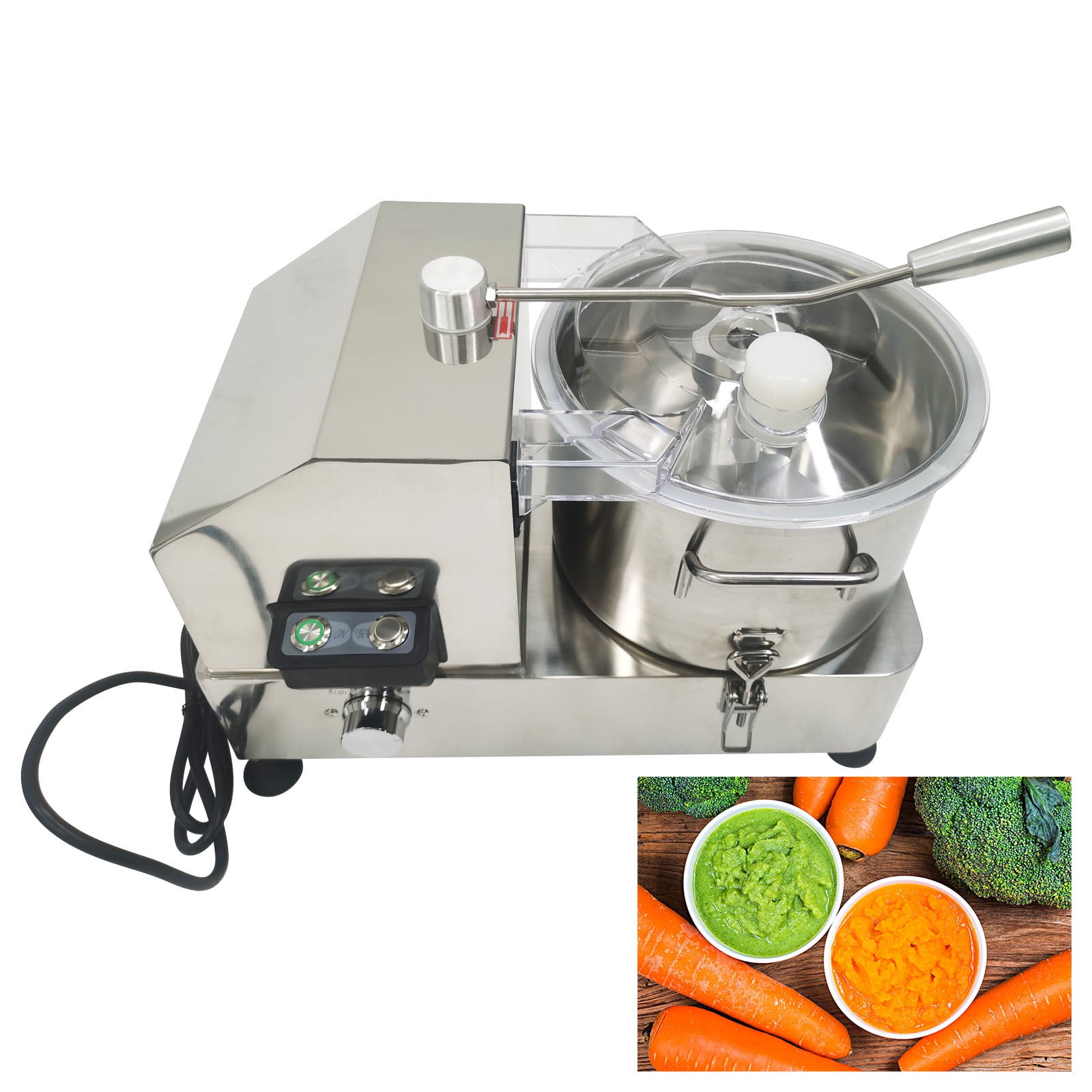 6L Food Chopper Meat Vegetable Blender Food Shredder Machine Commercial ...