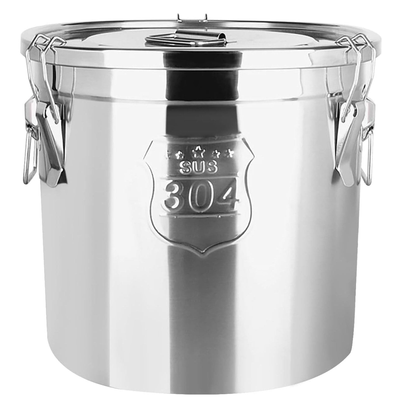 6L Food-grade Stainless Steel Airtight Canister W/Lid & Handle, Kitchen ...