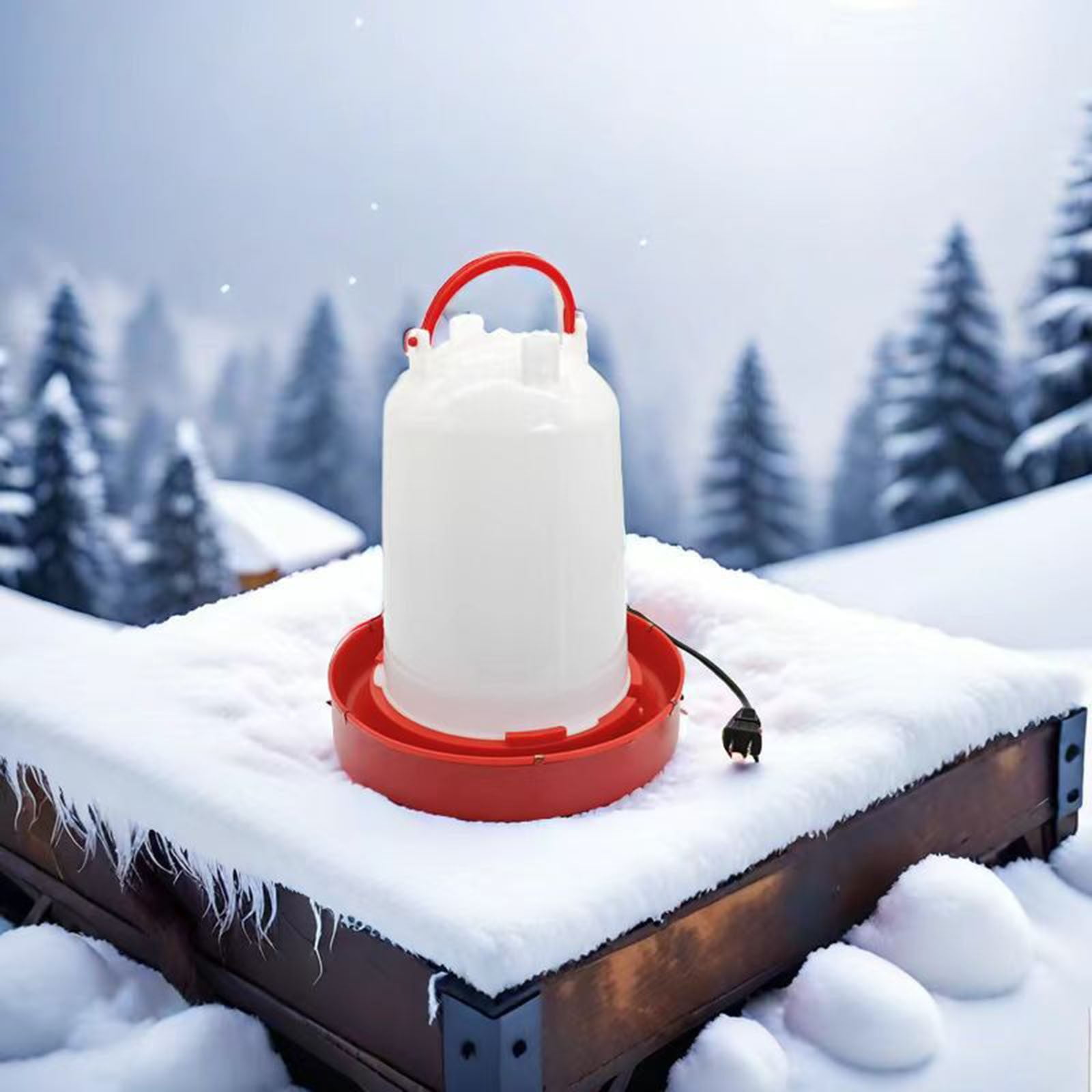 6L Heated Chicken Waterer for Winter, Hanging Winter Poultry Water ...