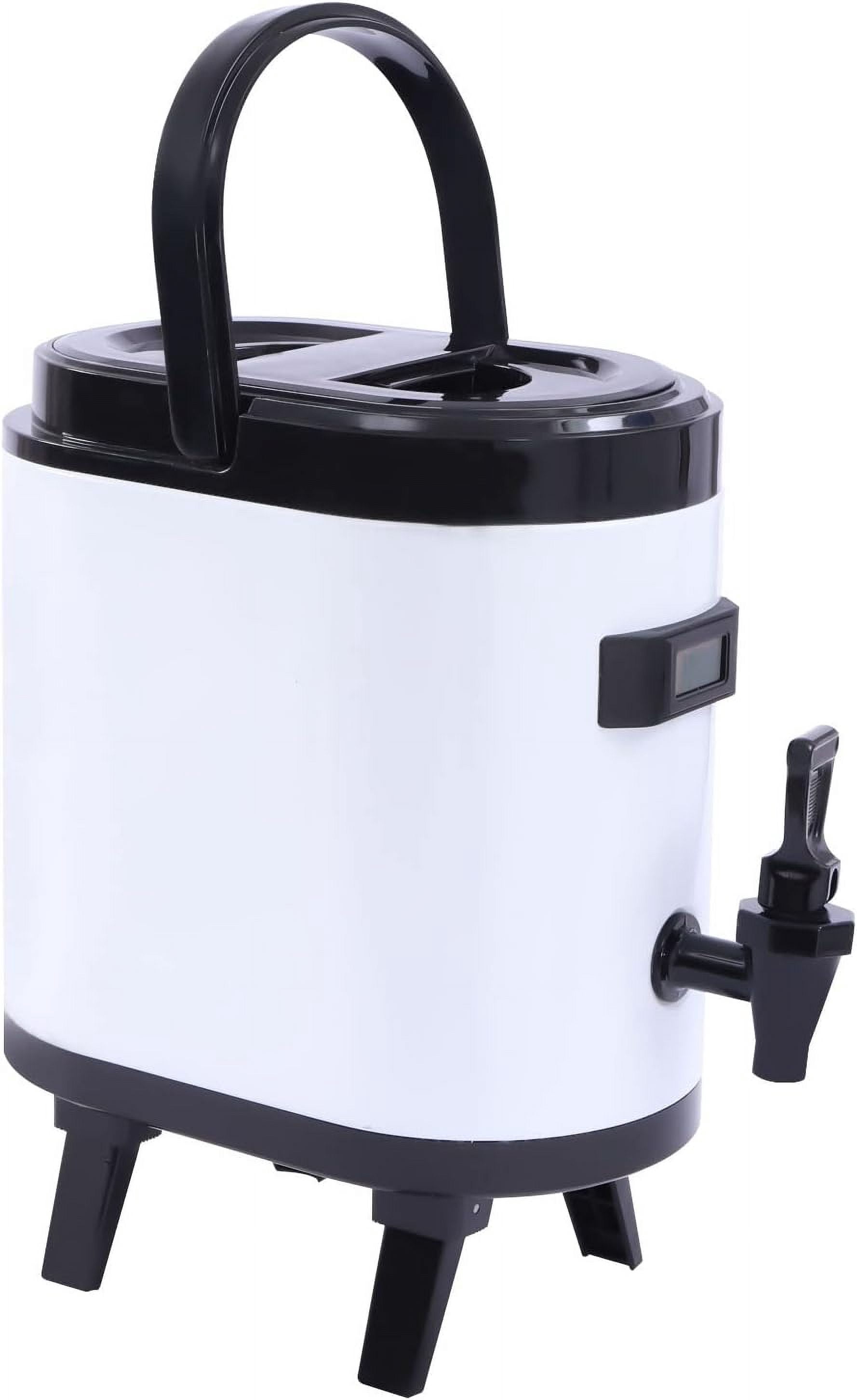 6L Insulated Beverage Dispenser with Thermometer - 24H Hot/Cold Thermal ...
