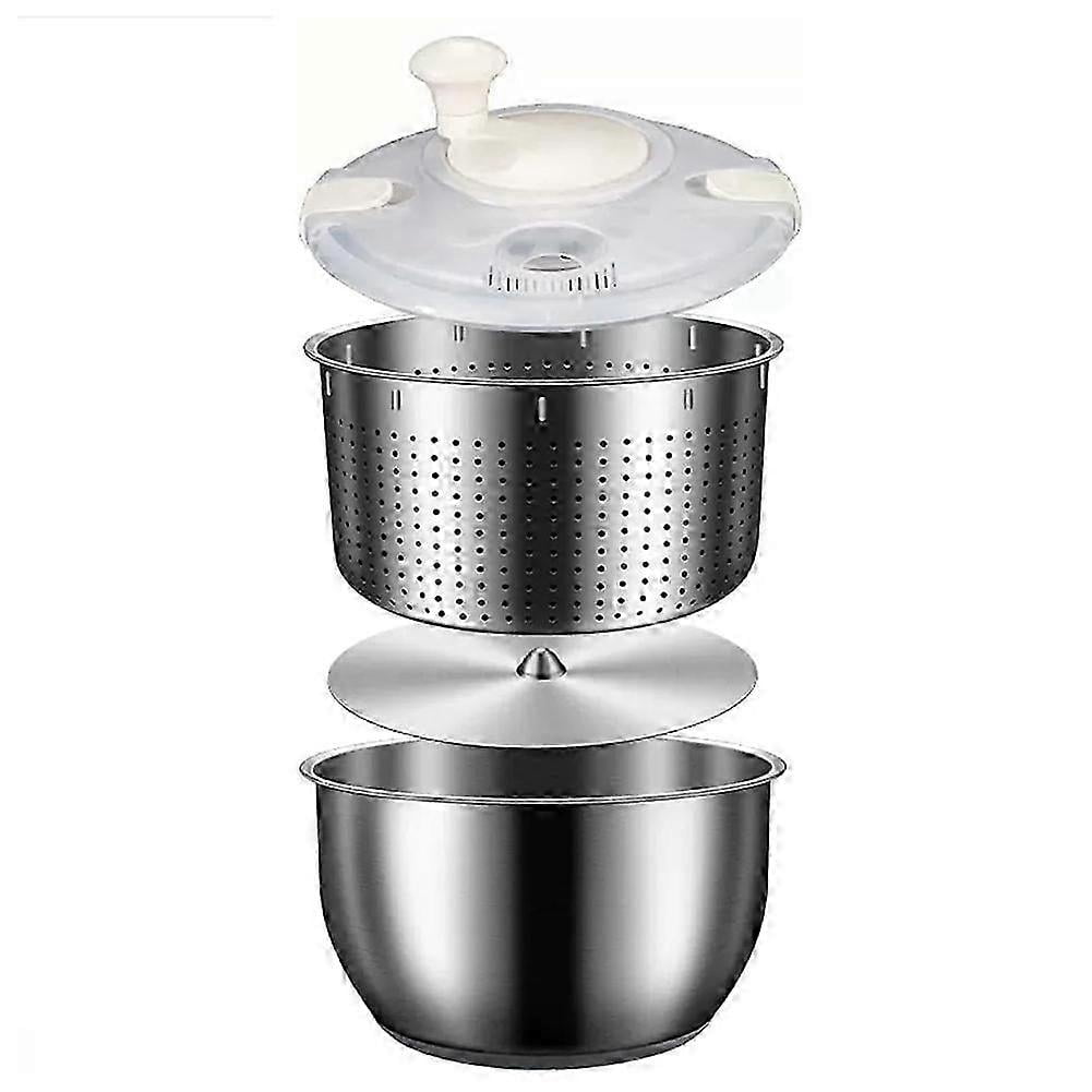 6L Large Salad Spinner for Vegetables Fruits Pasta Washer Stainless ...