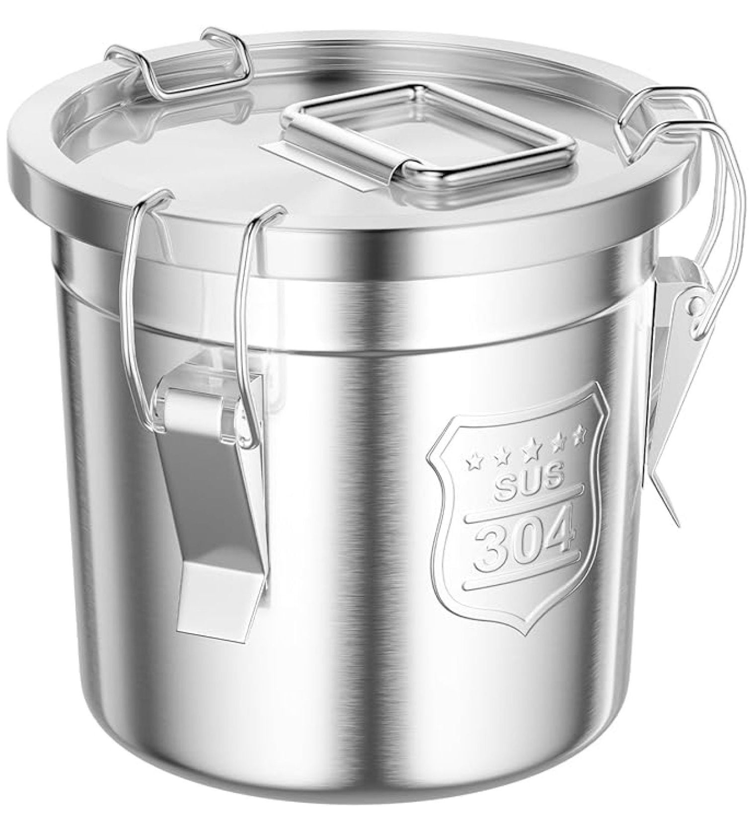 6L Stainless Steel Airtight Canister,1.3Gal Canisters Container With ...