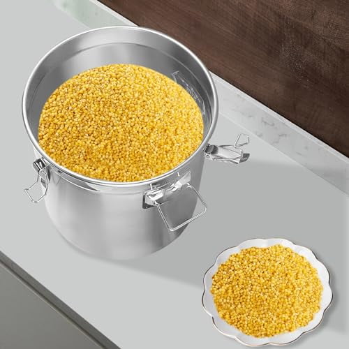 6L Stainless Steel Airtight Canister Flour Container Food Storage ...