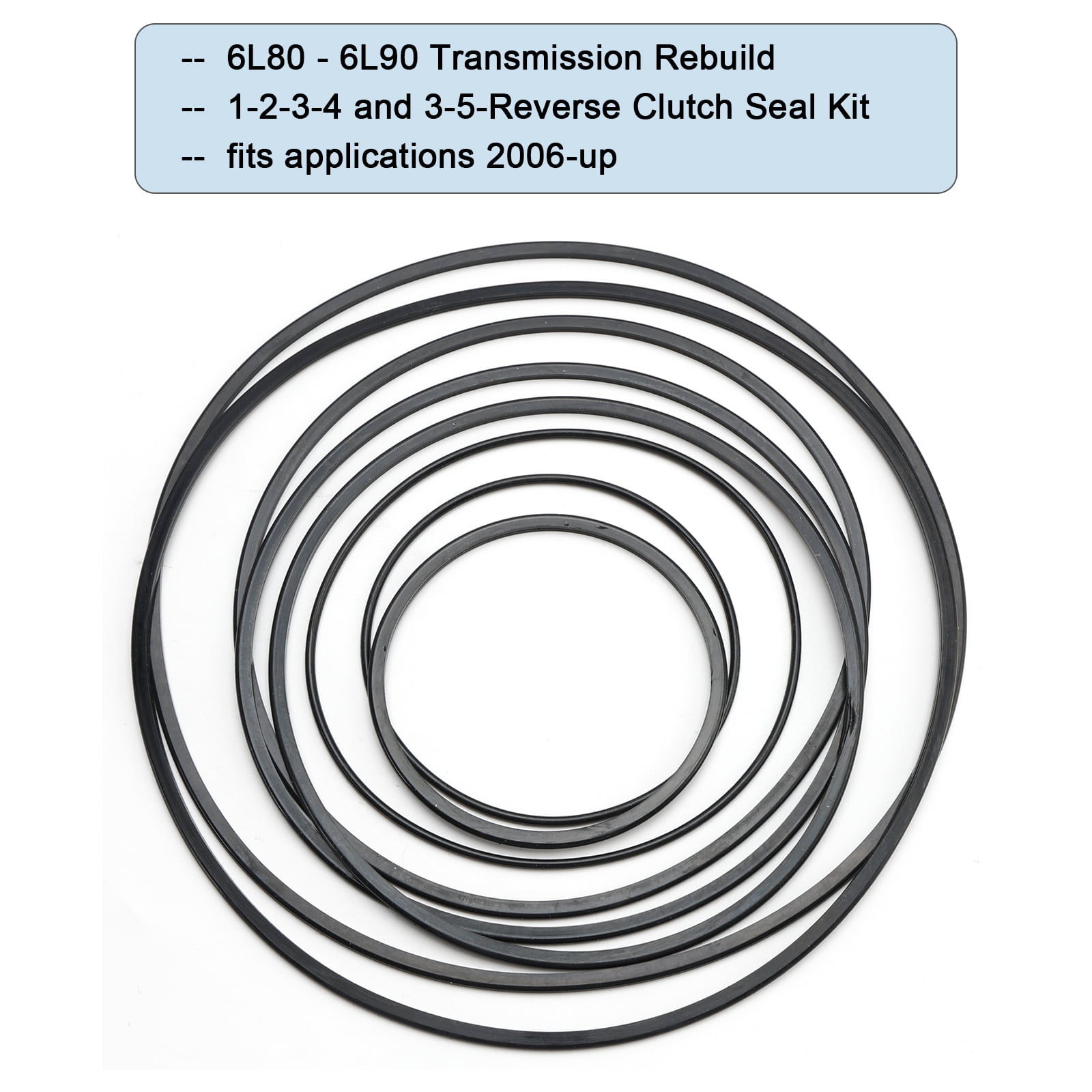 6L80 6L90 Transmissi on Rebuild 1-2-3-4 3-5-Reverse Clutch Seals Pack O ...