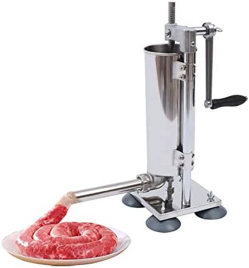 6Lbs Manual Sausage Stuffer, 3L Stainless Vertical Sausage Stuffing ...