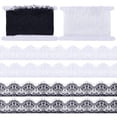 6M 2 Colors Chinlon Eyelash Lace Ribbons Wavy Edge Flower Lace Ribbon ...