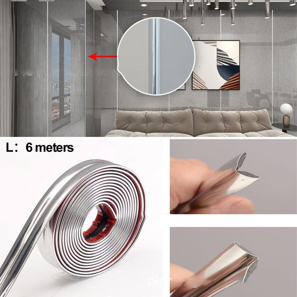 6M*2cm Wall Corner Decor Strip Pvc Wall Corner Decor Strip Decoration ...