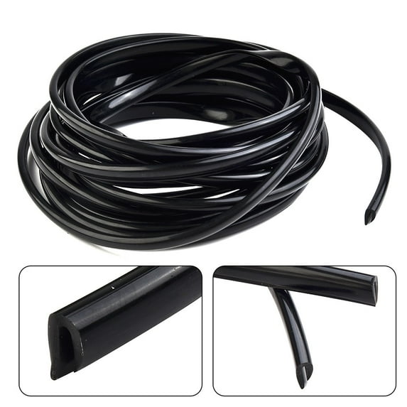 6M Black U-Shape Car Door Moulding Rubber Strip Trim Guard Edge ...