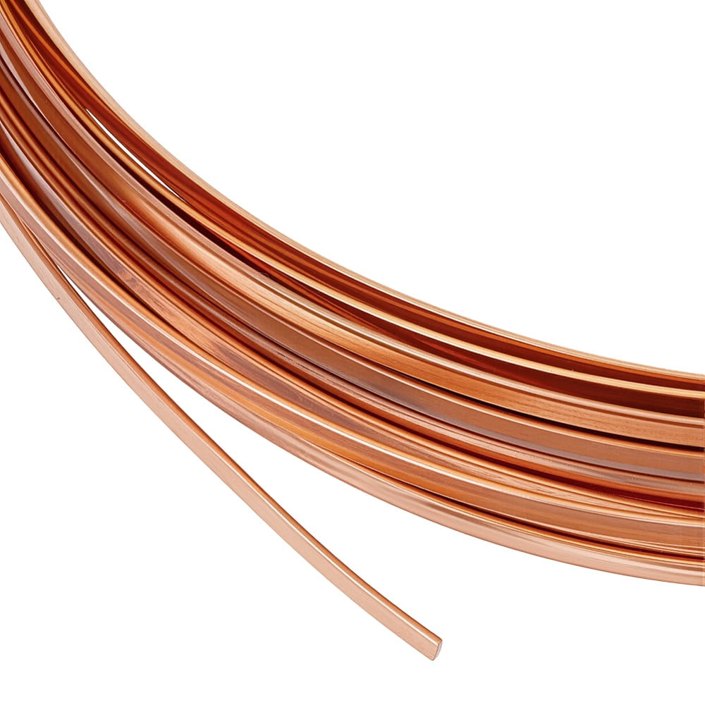 6M Flexible Red Copper Wire Flat Bezel Wire for DIY Jewelry Making Raw ...