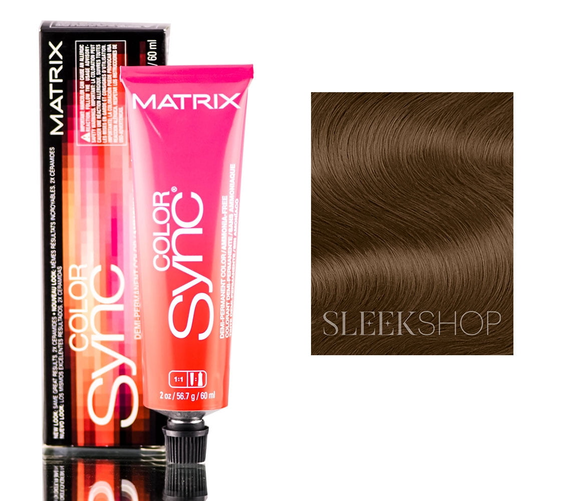 6M - Light Brown Mocha , Matrix SoColor Sync Demi Pre-Bonded Alkaline ...