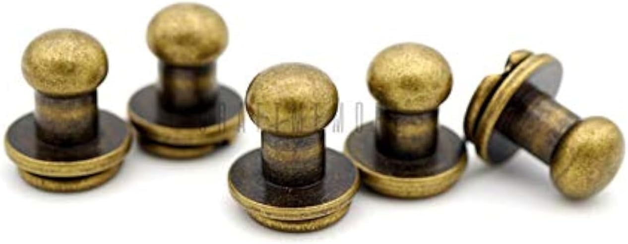 6MM Ball Head Stud Screw Back Nipple Rivet Studs Button Strap Stopper ...