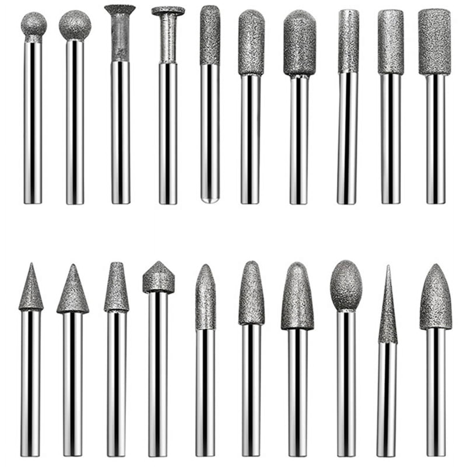 6MM Shank Cylinder Diamond Grinding Bits Cylindrical Points Coated ...