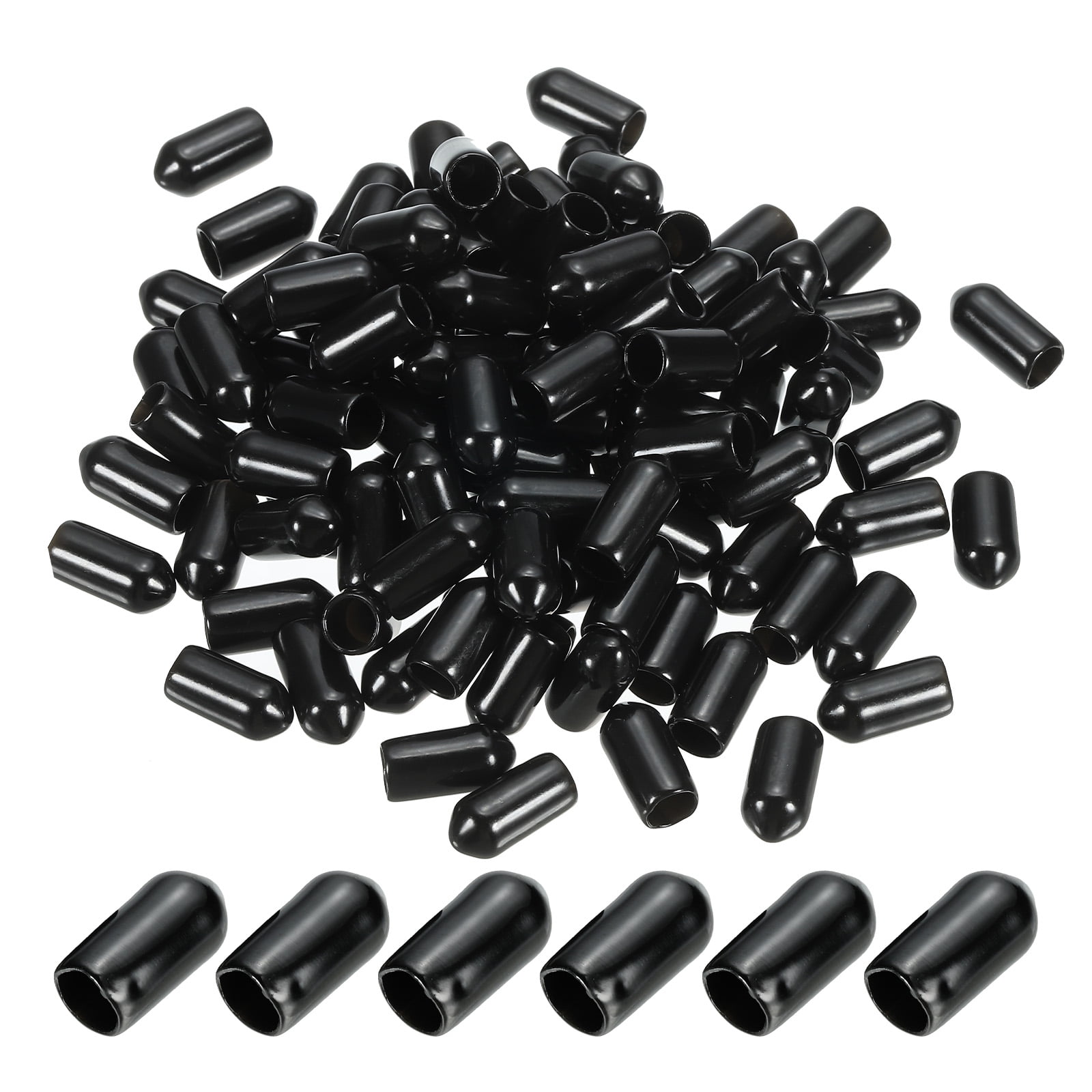 6MM Vinyl Rubber End Caps, 150 Pack Round Bolt Screw Covers Caps for ...