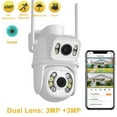 6MP 2K Dual Lens Outdoor Security Camera with Human Detect Auto ...