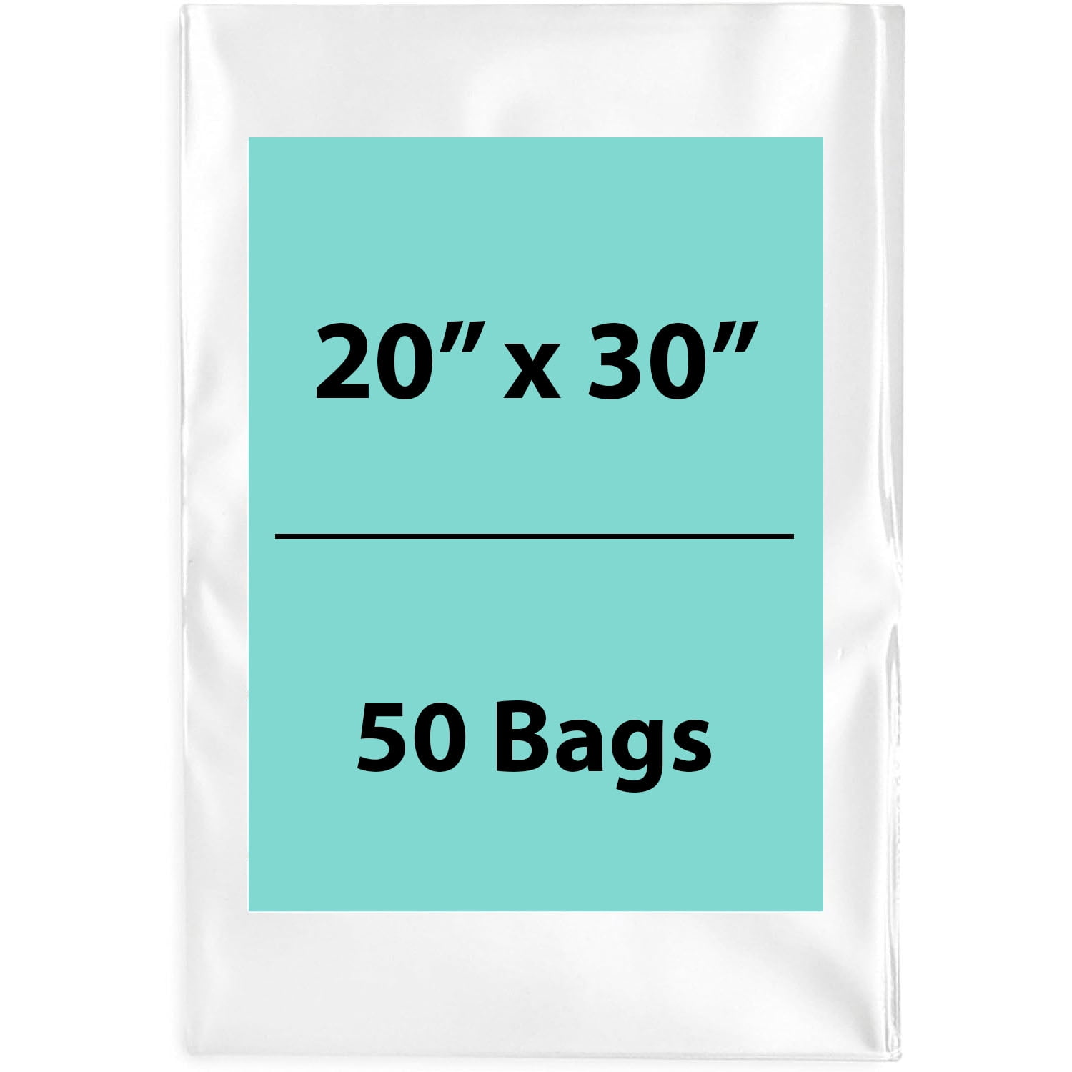 6Mil Clear Flat Open Top Poly Bags LDPE Packaging - 20"X30" & (50 Bags ...