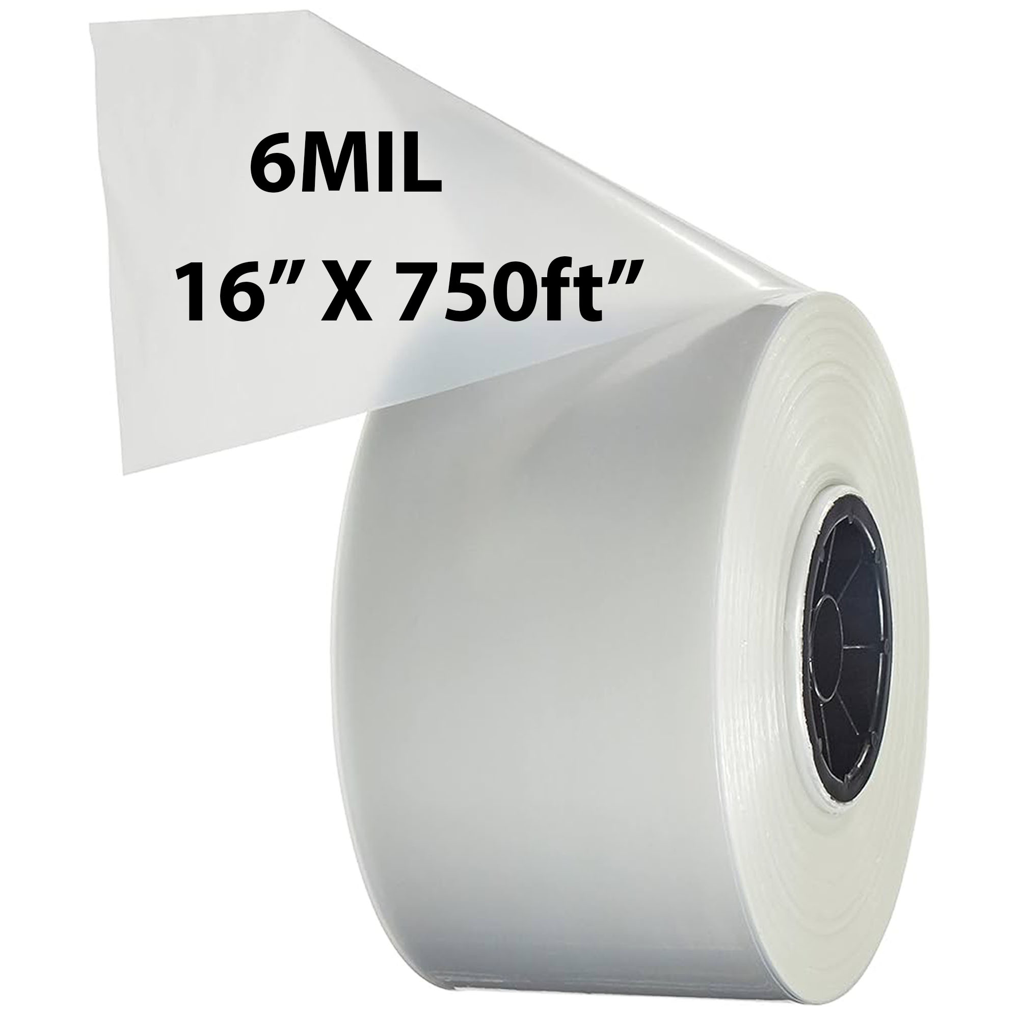 6Mil Clear Poly Tubing Plastic Roll Bags LDPE - 16"x750ft - Heat ...