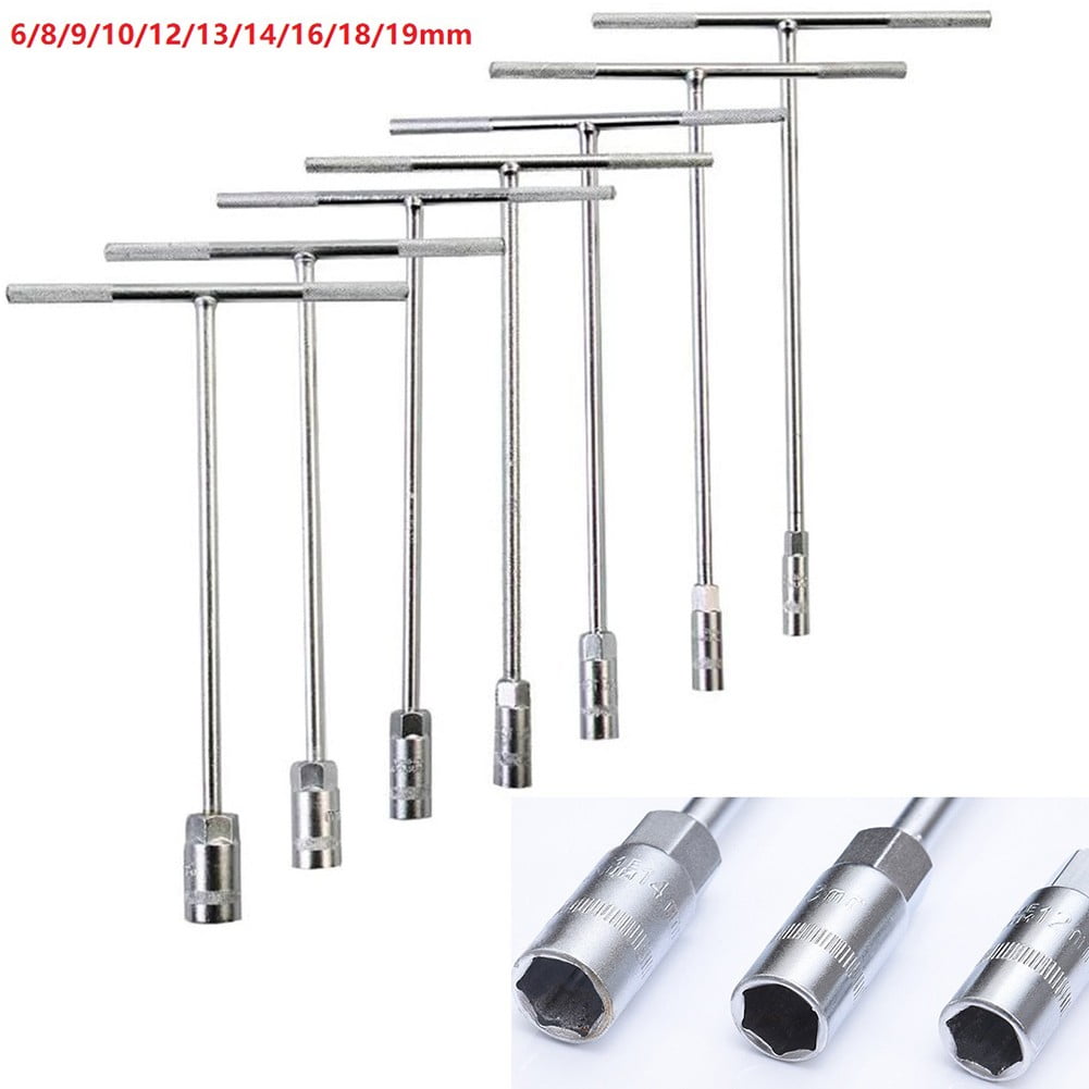 6Mm-19Mm T-Type Socket Wrench Steel Deep Reach Spanner Hand Tools T ...
