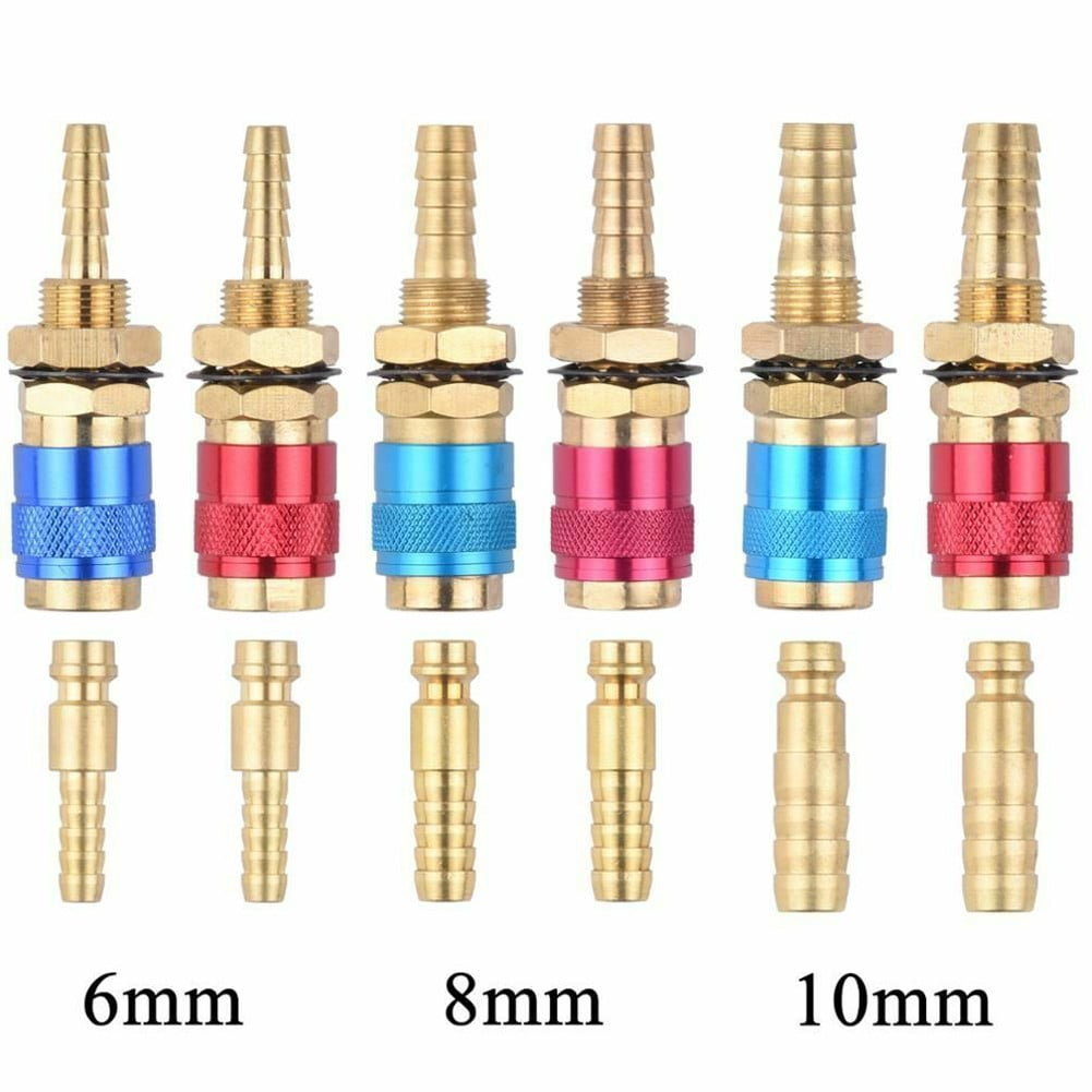 6Mm 8Mm Air Cooled Gas Water Adapter Quick Connector Fitting For Mig ...