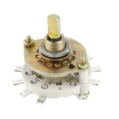 6Mm D Shaft 2P4T 2 Pole 4 Position Band Channel Rotary Switch Selector ...