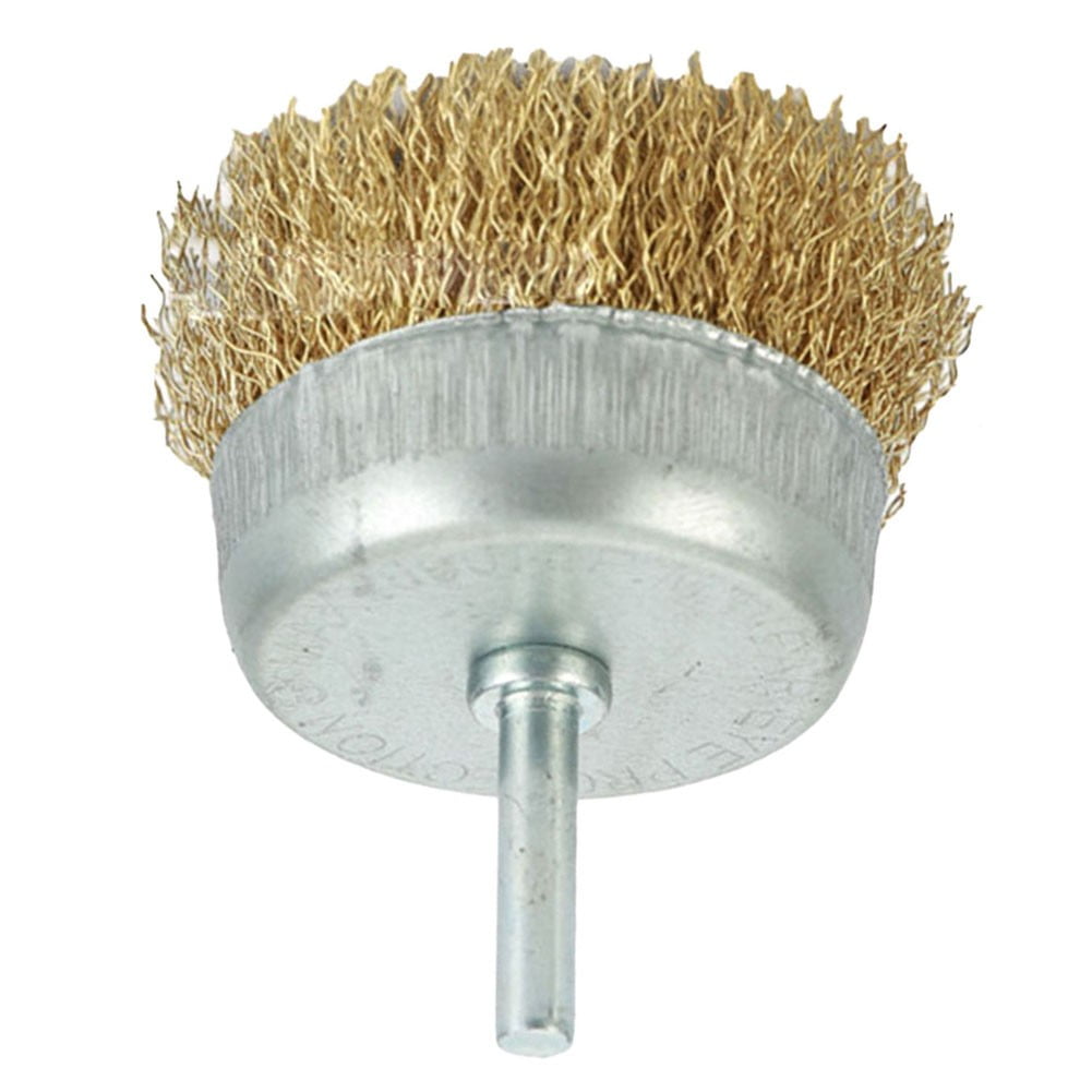 6Mm Shank Copper Plating Stainless Steel Wire Wheel Brushes Grinder ...