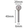6Mm Shank Spherical Head Diamond Grinding Bit Round Ball Burs for Stone ...