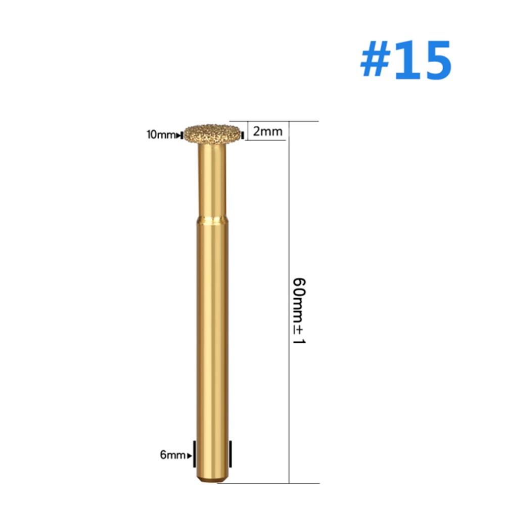 6Mm Shank Vacuum Brazed Diamond Burr Head Grinding Rotary File For ...